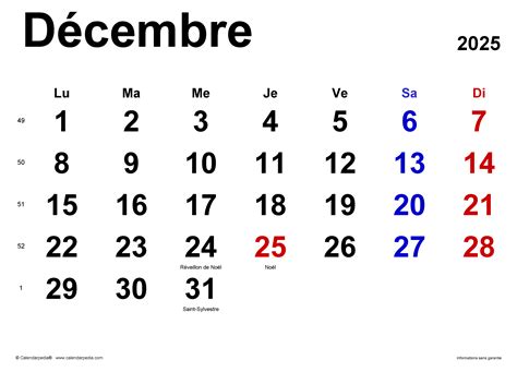 Calendrier Décembre 2025 Vierge à Imprimer Organisez Votre Mois De