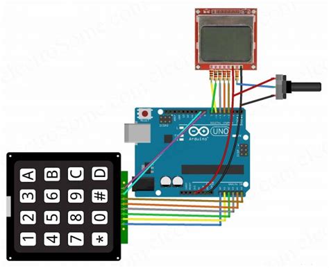 Calculator Using Arduino Uno Hobby Project Circuit Diagram
