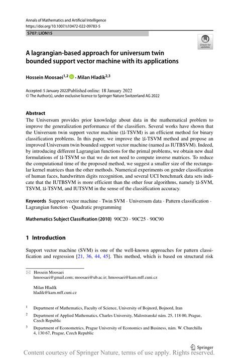 a lagrangian based approach for universum twin bounded support vector machine with its