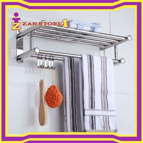 Jual Rak Kamar Mandi Stainless Tempel Dinding Wc Toilet Dapur Serbaguna