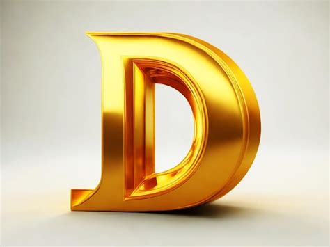 D Letra Dorada D Foto Premium
