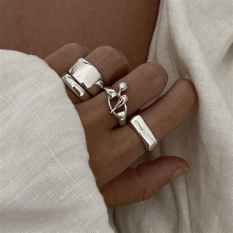 RINGS Wish You Were Naked Chunky Silver Jewellery Handcrafted