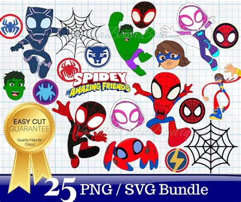 Spidey y sus increíbles amigos SVG Bundle Spidey y sus increíbles