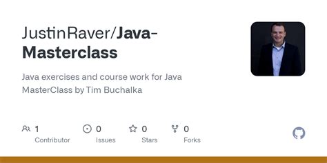 github justinraver java masterclass java exercises and course work for java masterclass by