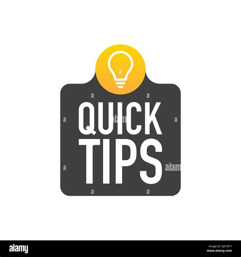 Quick Tips Badge Banner With Light Bulb And Speech Bubble Isolated On