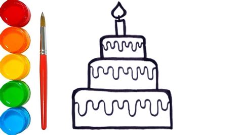 How To Draw An Easy Cake At Bryan Lambert Blog