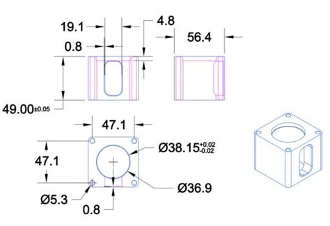 Motor Mount NEMA23 Plastic Micro Robotics
