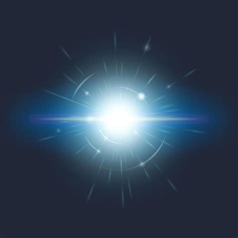 Luz Azul Brillante Sobre Fondo Oscuro Vector Premium