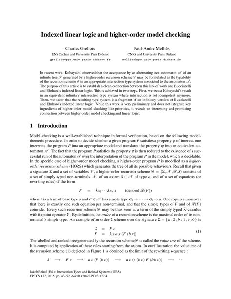 pdf indexed linear logic and higher order model checking