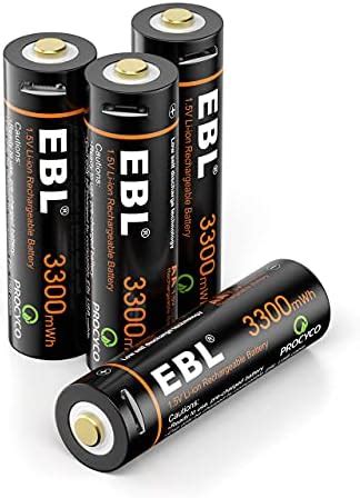 EBL 1 2V AA Batterie Ricaricabili Con 1200 Tech Pile Ricaricabili Da