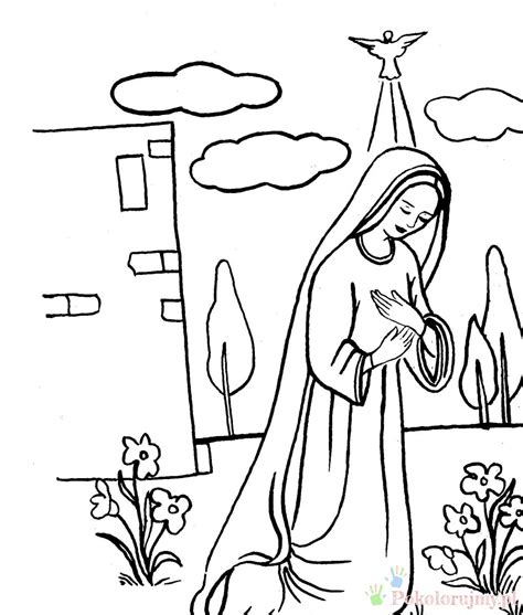 Chrześcijańskie Maryja Kolorowanki dla dzieci Kolorowanki do