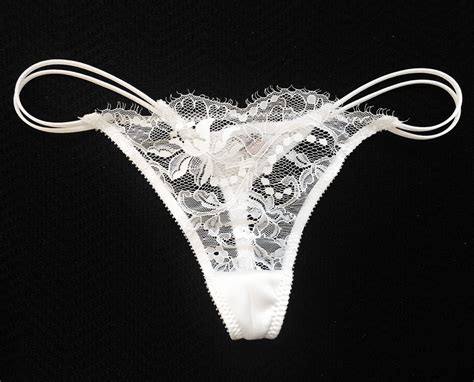 Bridal Panties Bride Panties Lace Thong In White Leavers Lace Marianna Giordana Paris