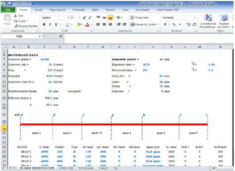 Continuous Beam Excel Spreadsheet Infoupdate Org