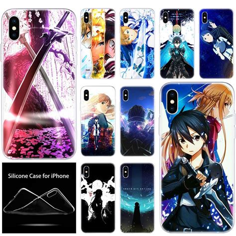 Coque de téléphone en Silicone souple étui de luxe dessin animé épée