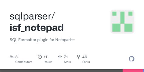 github sqlparser isf notepad sql formatter plugin for notepad