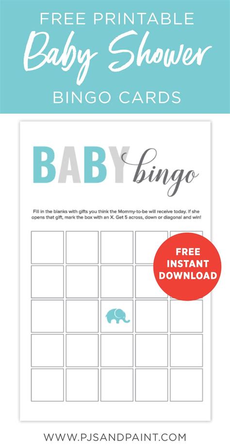 Free Printable Baby Shower Games Baby Shower Bingo Printable Baby