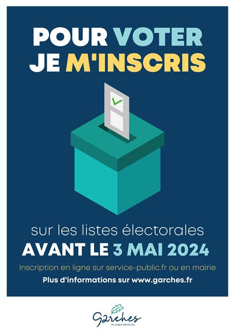 Pour voter inscrivez vous sur les listes électorales Ville de Garches