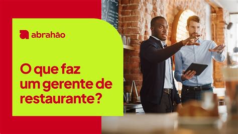 10 HABILIDADES Importantes De Um GERENTE De RESTAURANTE YouTube