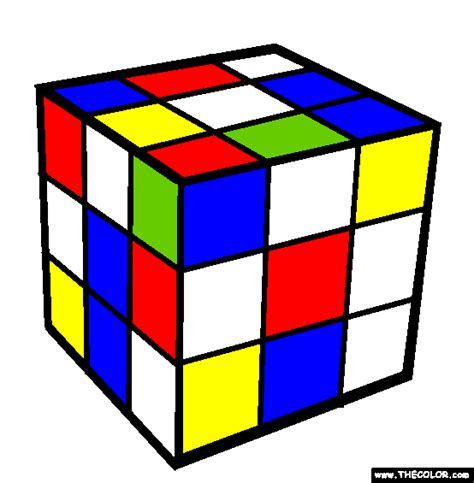 Rubiks Cube Coloring Page Free Rubiks Cube Online Coloring Free