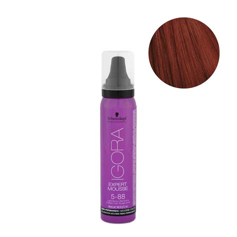 5 88 Extra Light Brown Red Schwarzkopf Igora Expert Mousse 100ml Semi