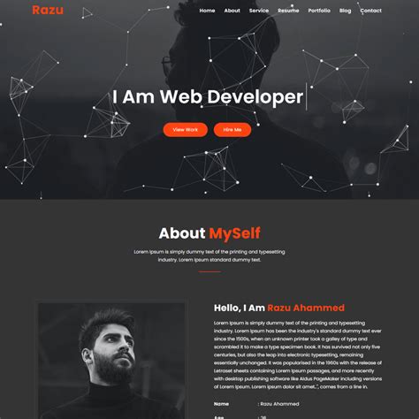Minimal Portfolio Website Html Template Masterbundles