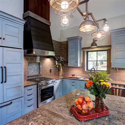 75 Rustic Blue Kitchen Ideas You Ll Love March 2022 Houzz Blue