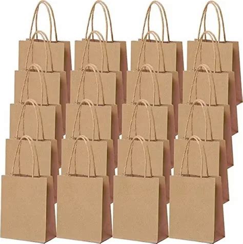 Brown Square Bottom Handle Craft Paper Bag For Grocery Capacity 5kg