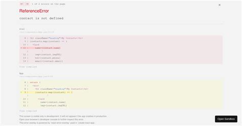 Mapping Components Forked Codesandbox