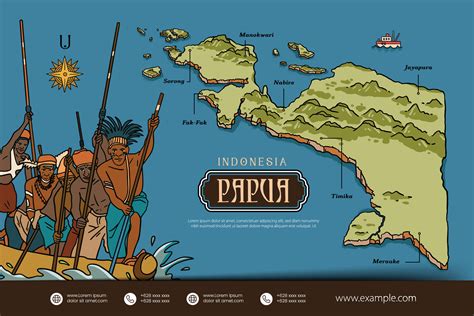 Papuasia Indonesia Mapas Ilustraci N Indonesia Isla Dise O Dise O