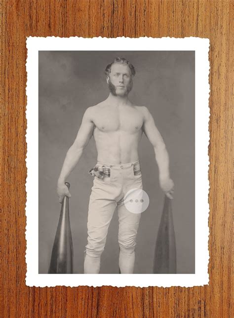 Shirtless Handsome Victorian Man Photograph Nice Bulge Vintage Etsy