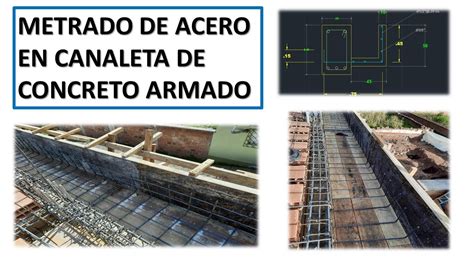 Metrado De Acero En Canaleta De Concreto Armado Youtube