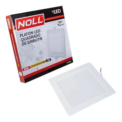 Panel LED cuadrado empotrado para techo 18 W luz blanca fría 6500 K