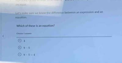 Solved Are Equal Let S Make Sure We Know The Difference Between An