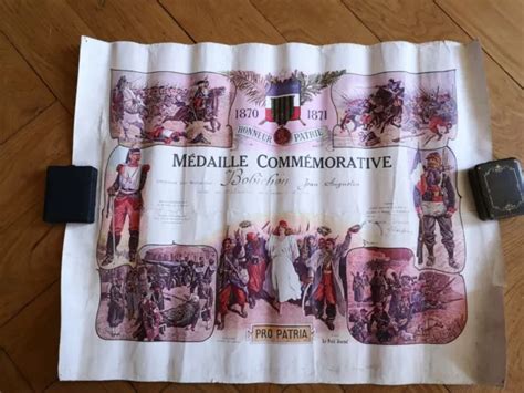 FRANCE BREVET Médaille Commémorative De La Guerre 1870 71 Chasseur