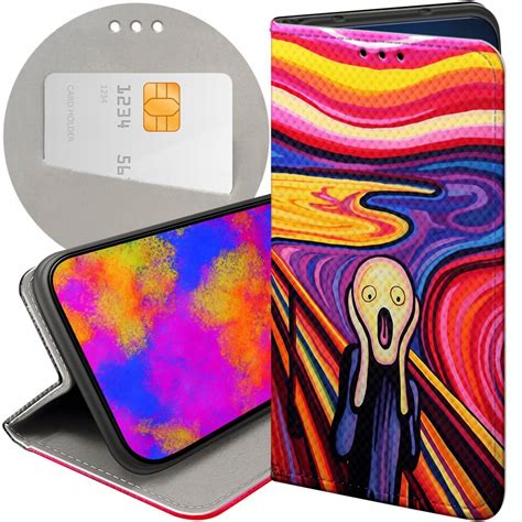 ETUI Z KLAPKĄ DO HUAWEI HONOR X50 5G WZORY KRZYK MUNCH EDVARD SCREAM