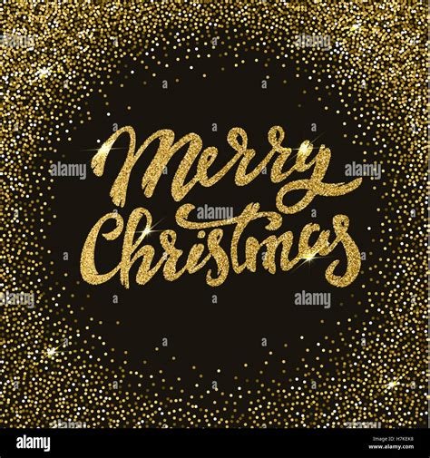 Happy New Year Gold Glitter Lettering With Frame From Golden Dot Stock