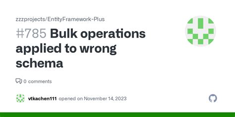 bulk operations applied to wrong schema · issue 785 · zzzprojects entityframework plus · github
