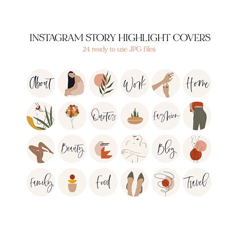 Bohemian Instagram Highlights Boho Instagram Story Highlight Icons IG