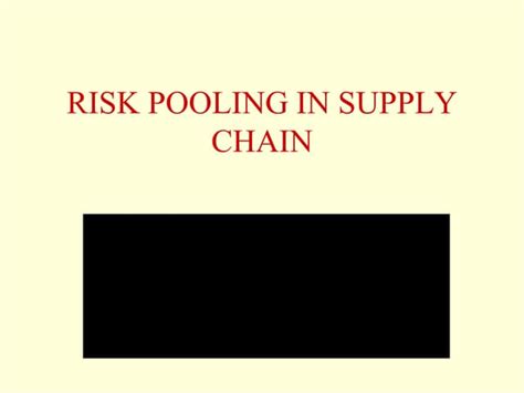 1 risk pooling ppt