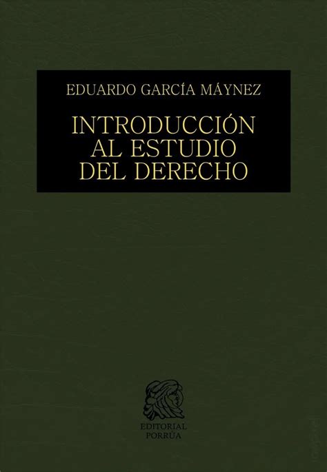 Introducción Al Estudio Del Derecho Eduardo García Máynez Mercado Libre