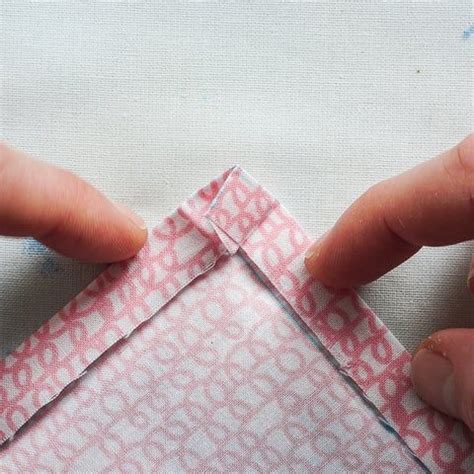 How To Sew A Mitered Corner On A Wide Double Fold Hem Artofit