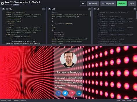 15 Glassmorphism Design Code Snippets And Working Examples Digital Damian