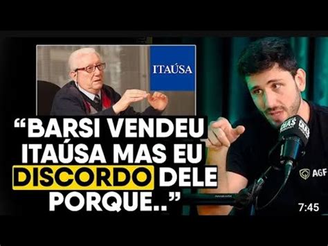 Fábio Baroni Vale a Pena Investir Nas Ações da ITAÚSA YouTube