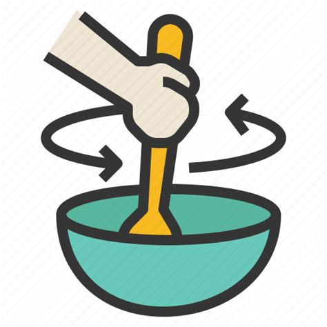 Bowl Food Mix Spatula Stir Icon
