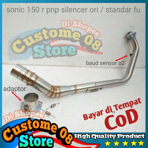 Jual Pipa Leher Knalpot Sonic 150r Pnp Silencer Fu Standar Honda Sonic