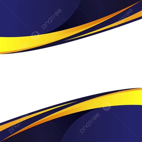 Abstract Blue And Yellow Wavy Shape Curve Business With Golden Wave