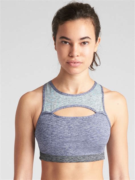 Gapfit Medium Impact Peek A Boo Sports Bra Gap