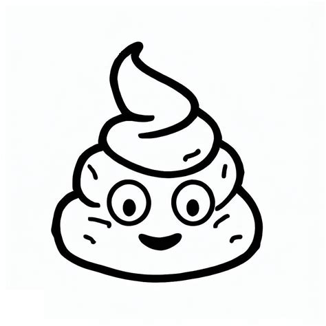Coloriage Crotte Caca Emoji à imprimer sur ColoriageEnfant