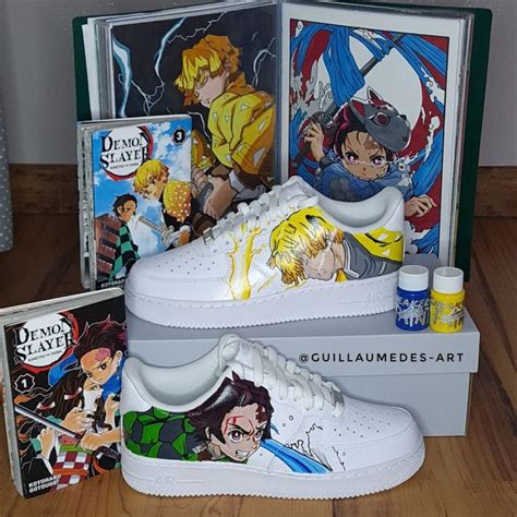 Demon Slayer Kimetsu No Yaiba Tanjiro X Zenitsu Air Force 1 Custom