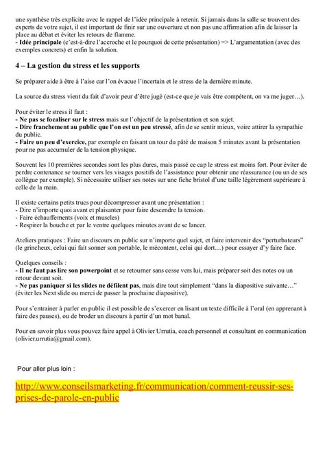 Comment Reussir Ses Prises De Parole En Public Par Fred Fichier PDF